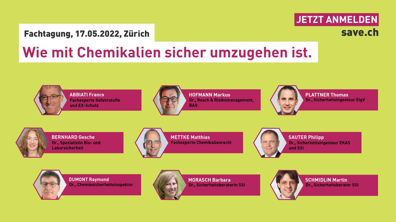 Wie mit Chemikalien sicher umzugehen ist. - SAVE AG